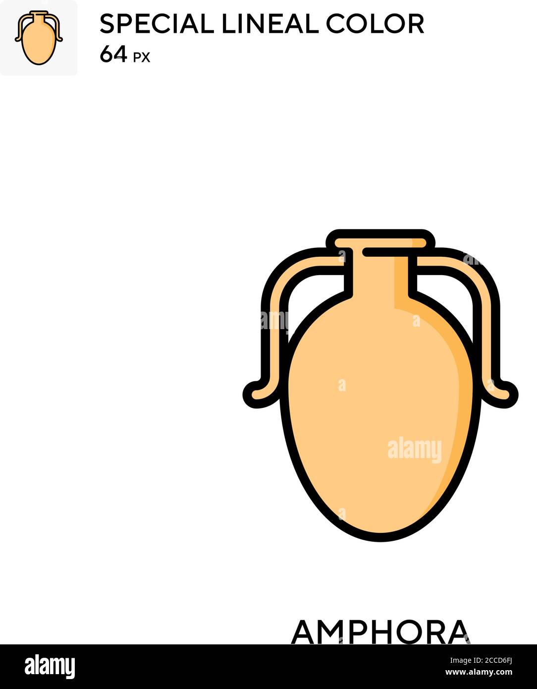 Amphora Special lineal color icon. Illustration symbol design template ...