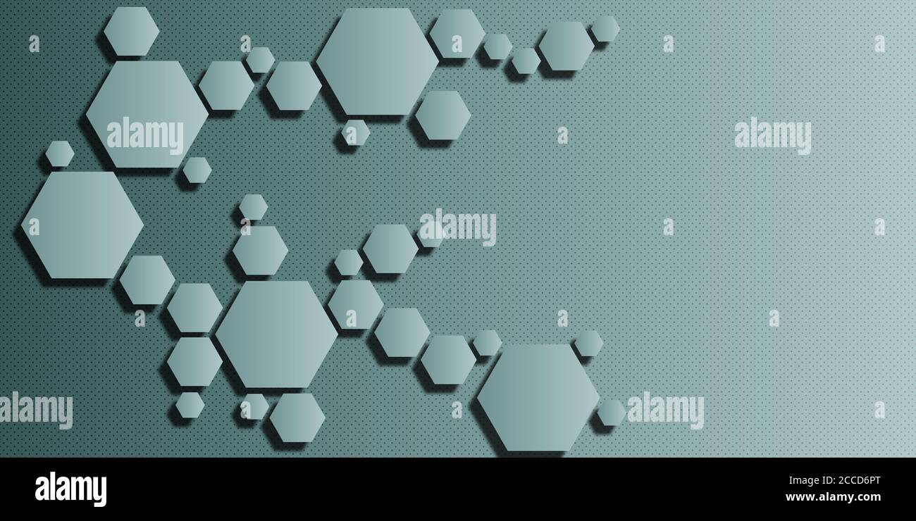 3D hexagonal shaped technology background Stock Photo - Alamy