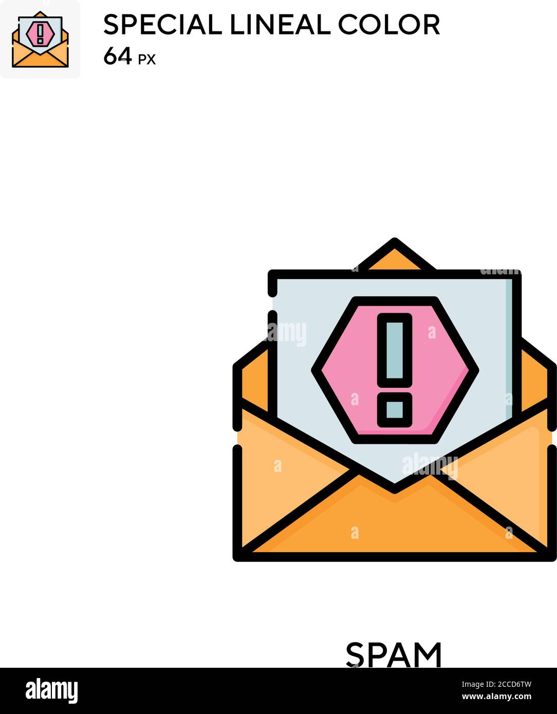 Spam Special lineal color icon. Illustration symbol design template for ...