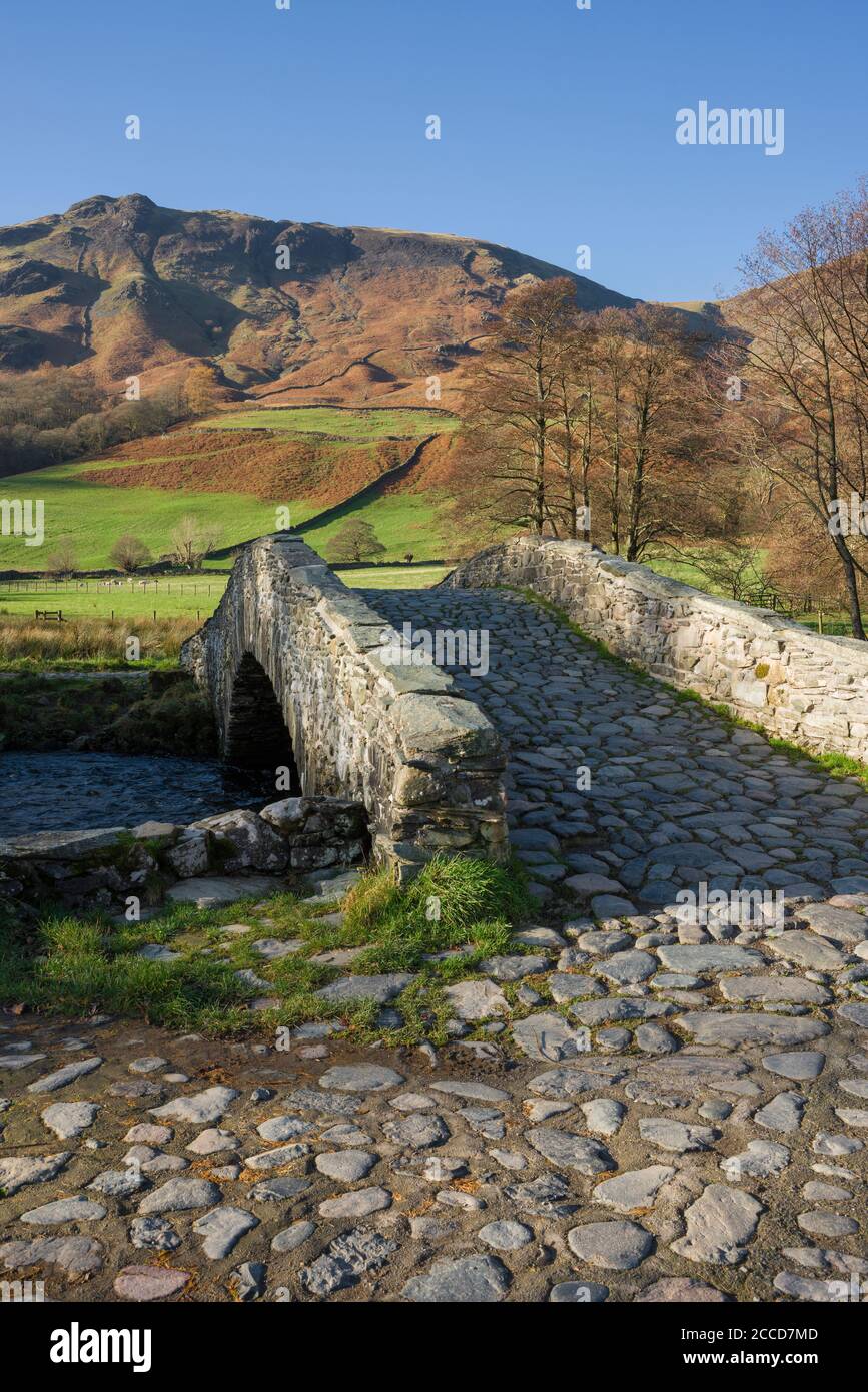 New Bridge over the River Derwent near Rosthwaite in the Lake District ...