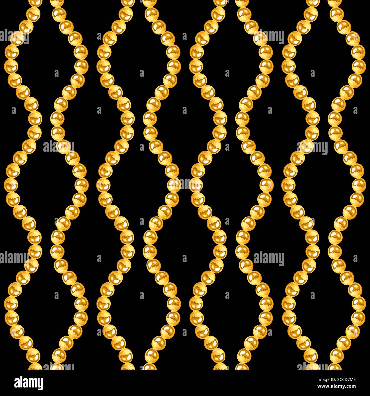 Seamless pattern of golden chains on black background. Repeat design ...