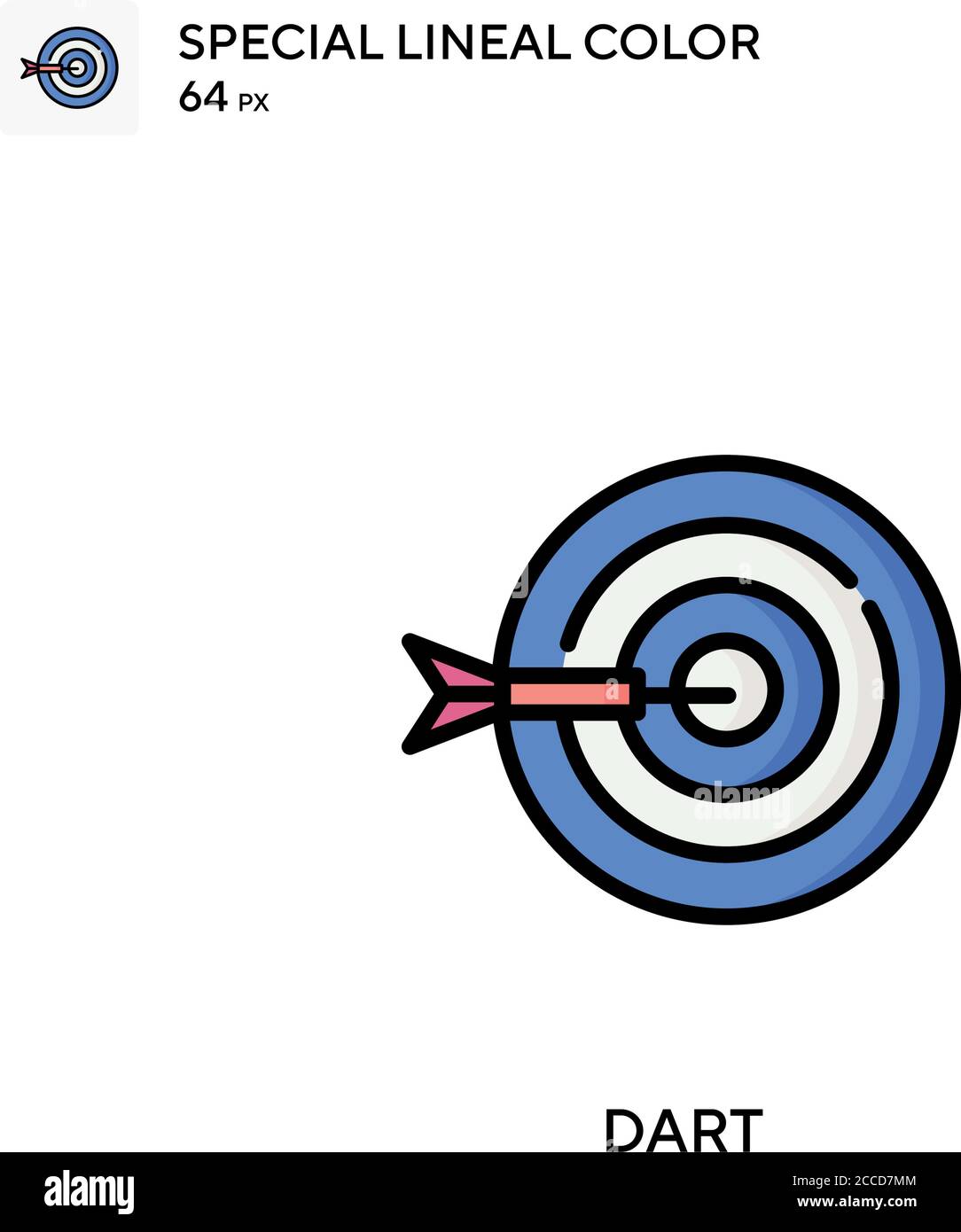 Dart Special lineal color icon. Illustration symbol design template for ...