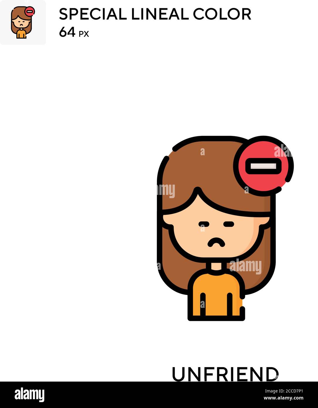 Unfriend Special lineal color icon. Illustration symbol design template ...