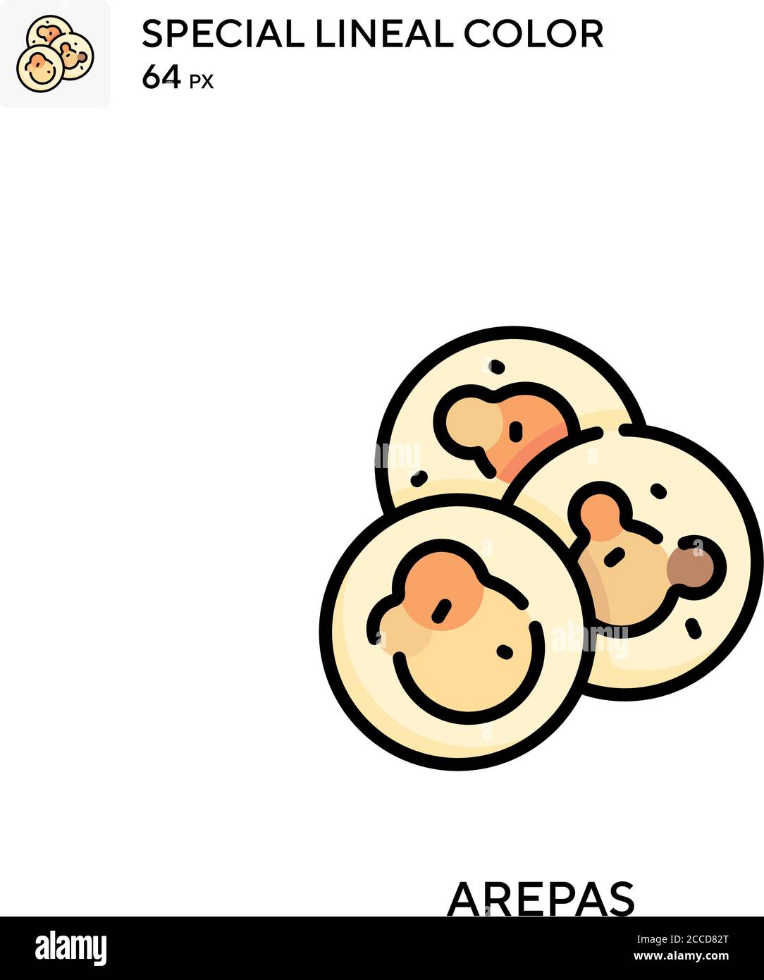 Arepas Special lineal color icon. Illustration symbol design template ...