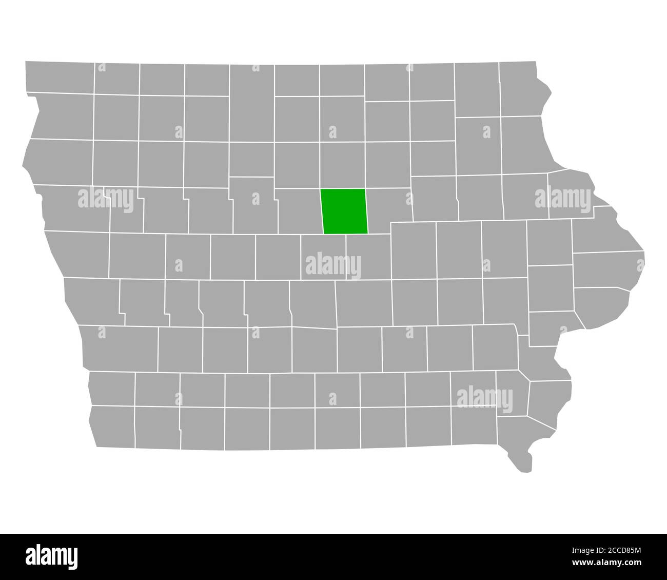 Map of Hardin in Iowa Stock Photo - Alamy