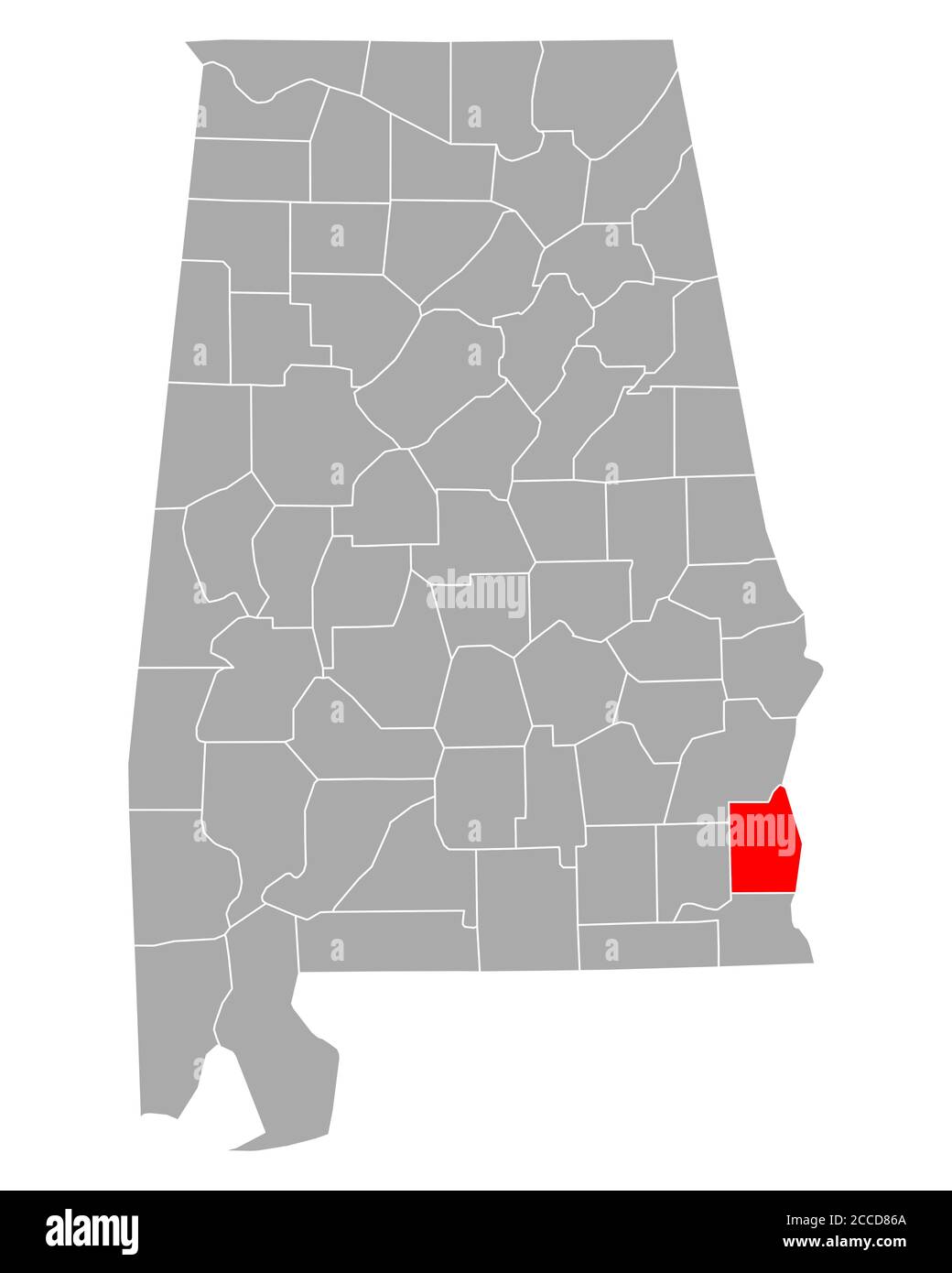 Map of Henry in Alabama Stock Photo - Alamy