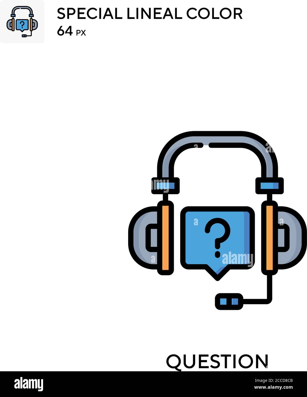 Question Special lineal color icon. Illustration symbol design template ...
