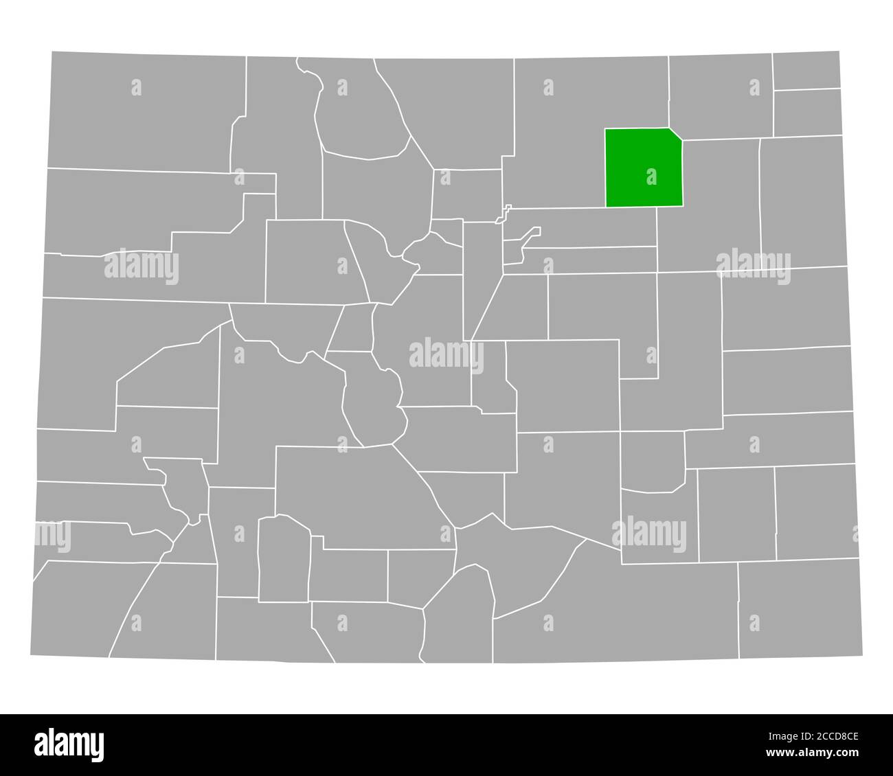 Map of Morgan in Colorado Stock Photo - Alamy