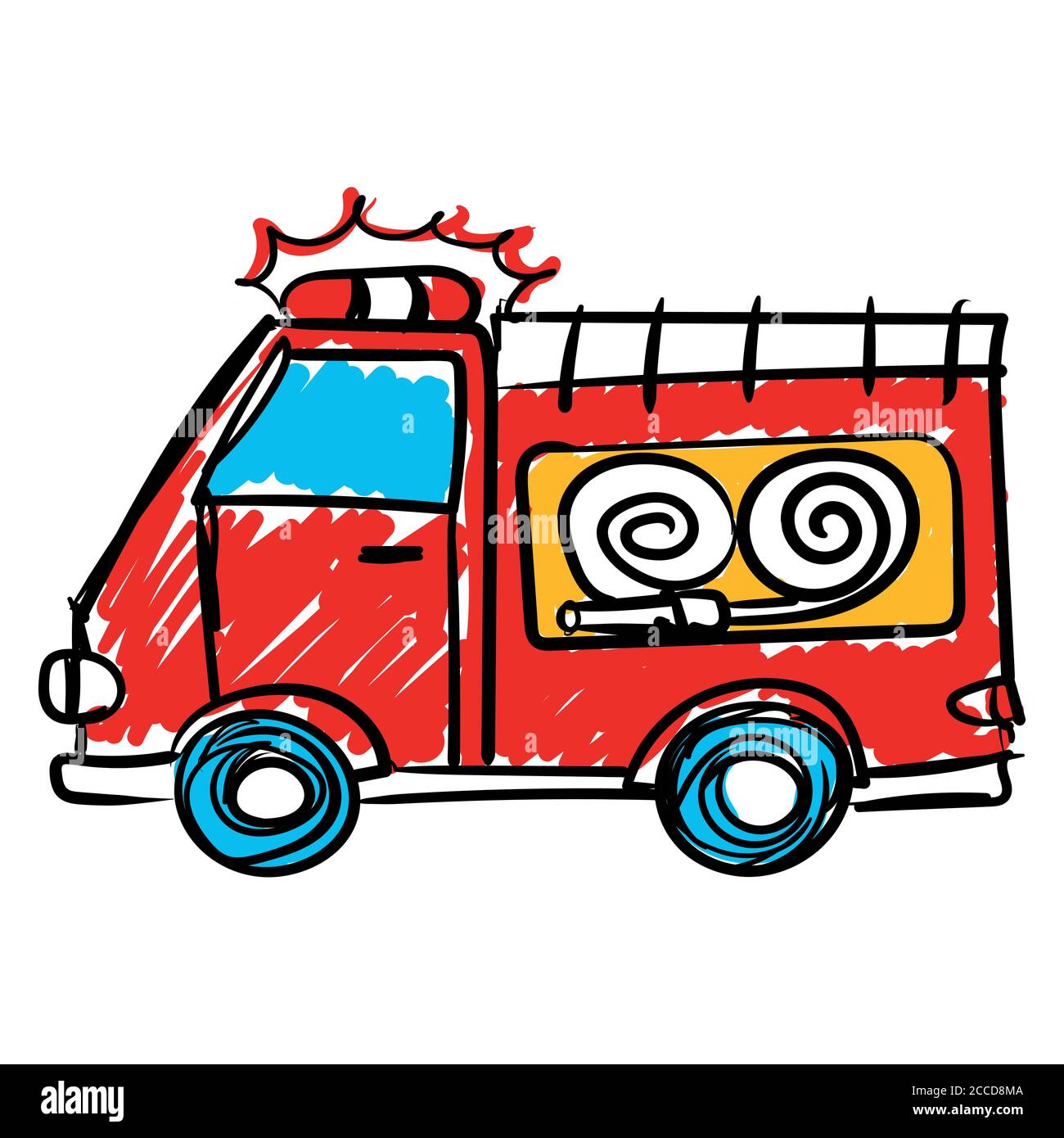 Fire truck kid toy icon. vector illustration. Boy car toy Stock Vector ...