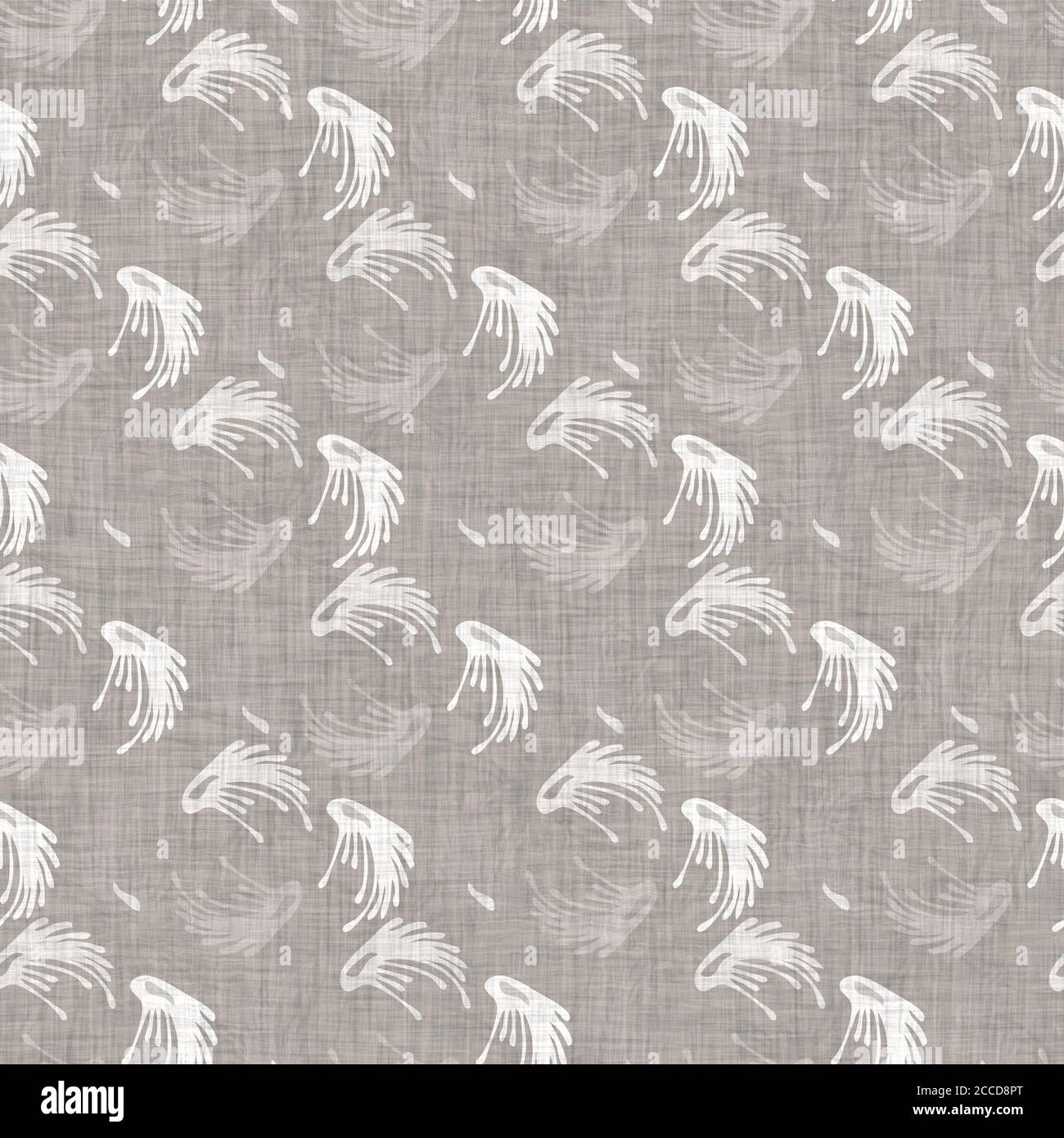 Natural gray french woven linen texture background. Old ecru flax leaf ...