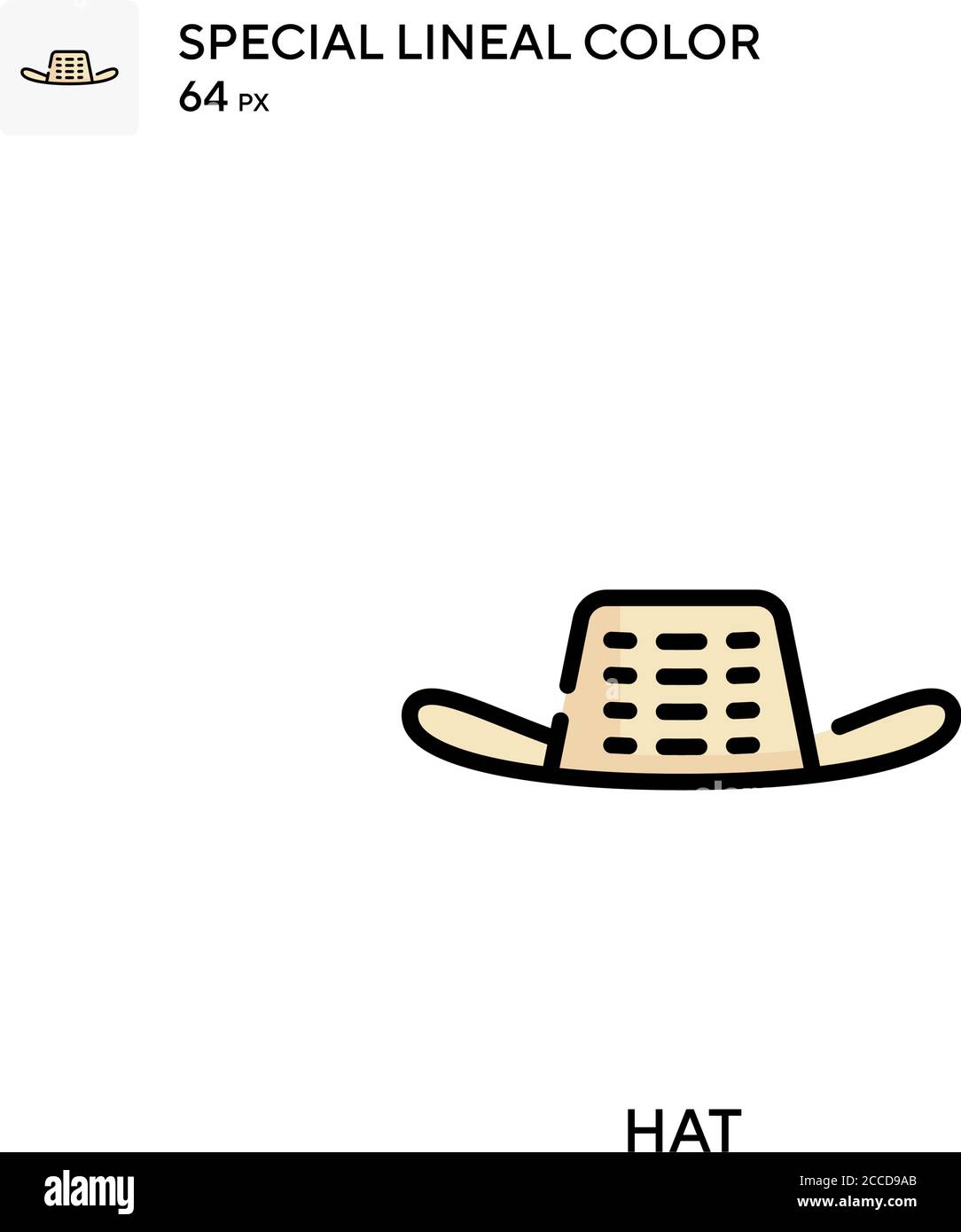 Hat Special lineal color icon. Illustration symbol design template for ...