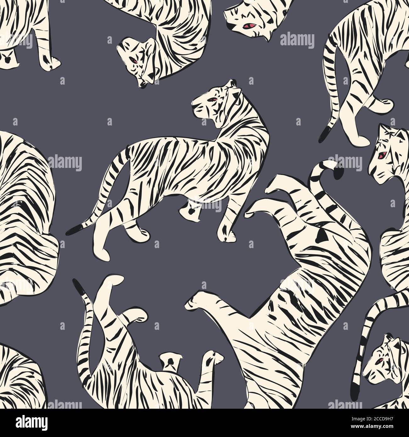 Tropical dark jungle tigers Stock Vector Images - Alamy