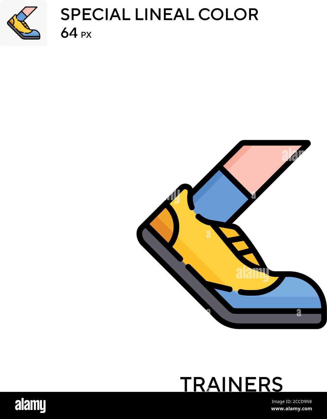 Trainers Special lineal color icon. Illustration symbol design template ...