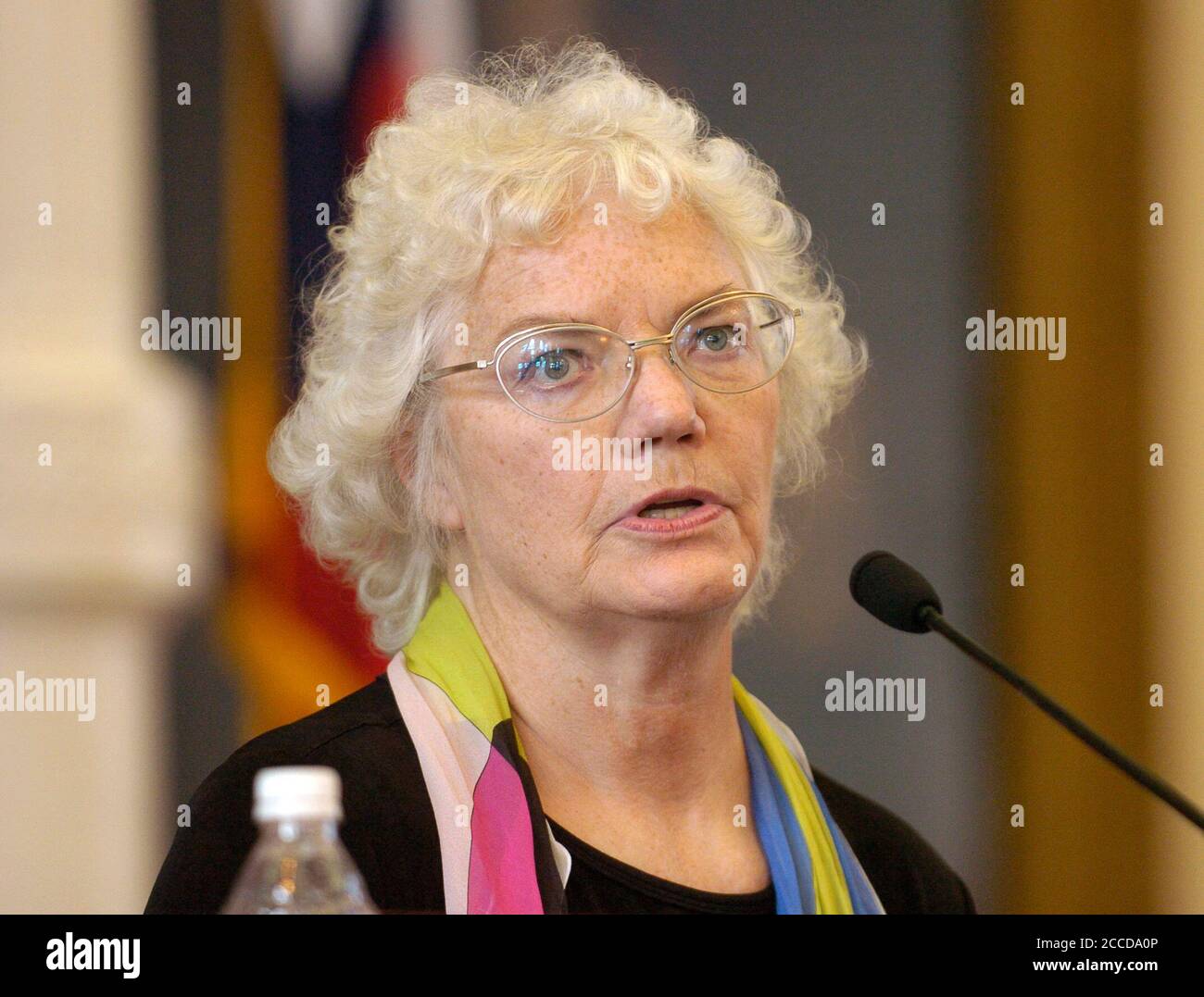 Austin, TX USA, October 30, 2004: Molly Ivins speaks at the Texas Book ...