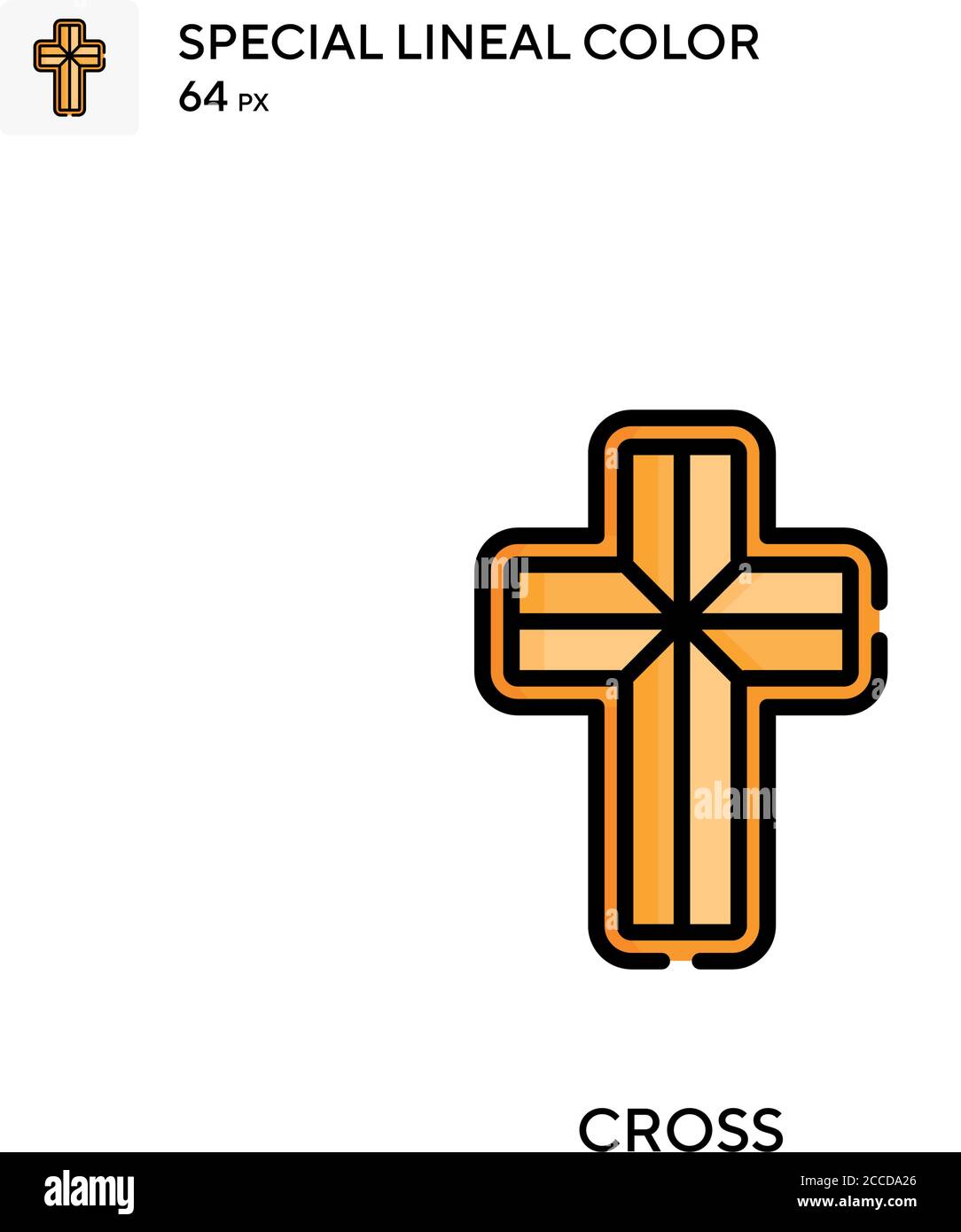 Cross Special lineal color icon. Illustration symbol design template ...