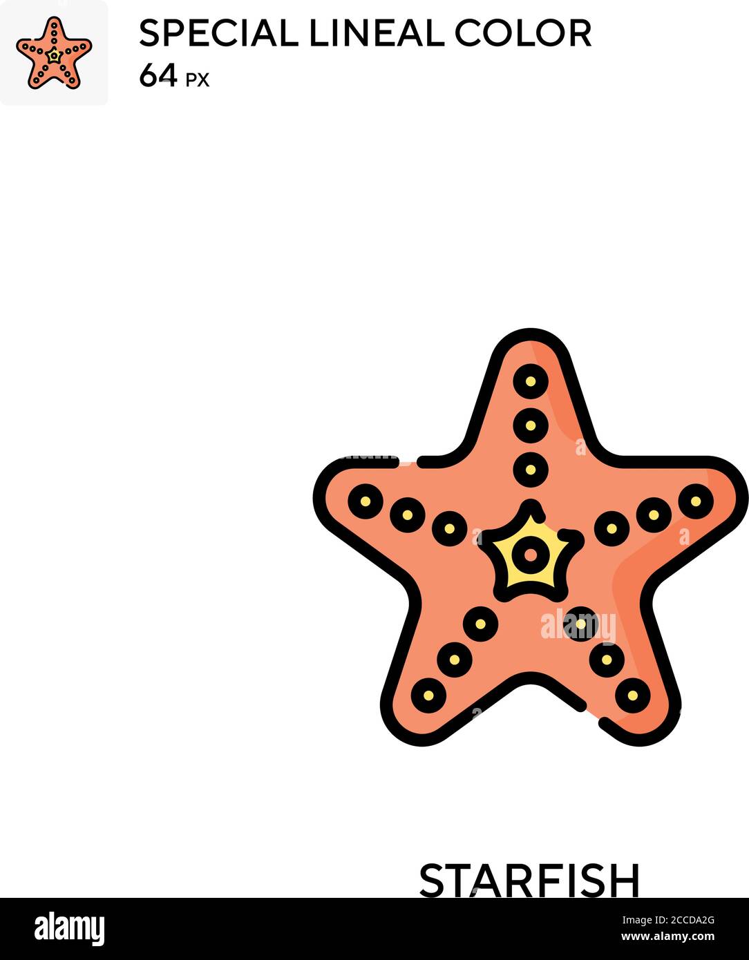 Starfish Special lineal color icon. Illustration symbol design template ...