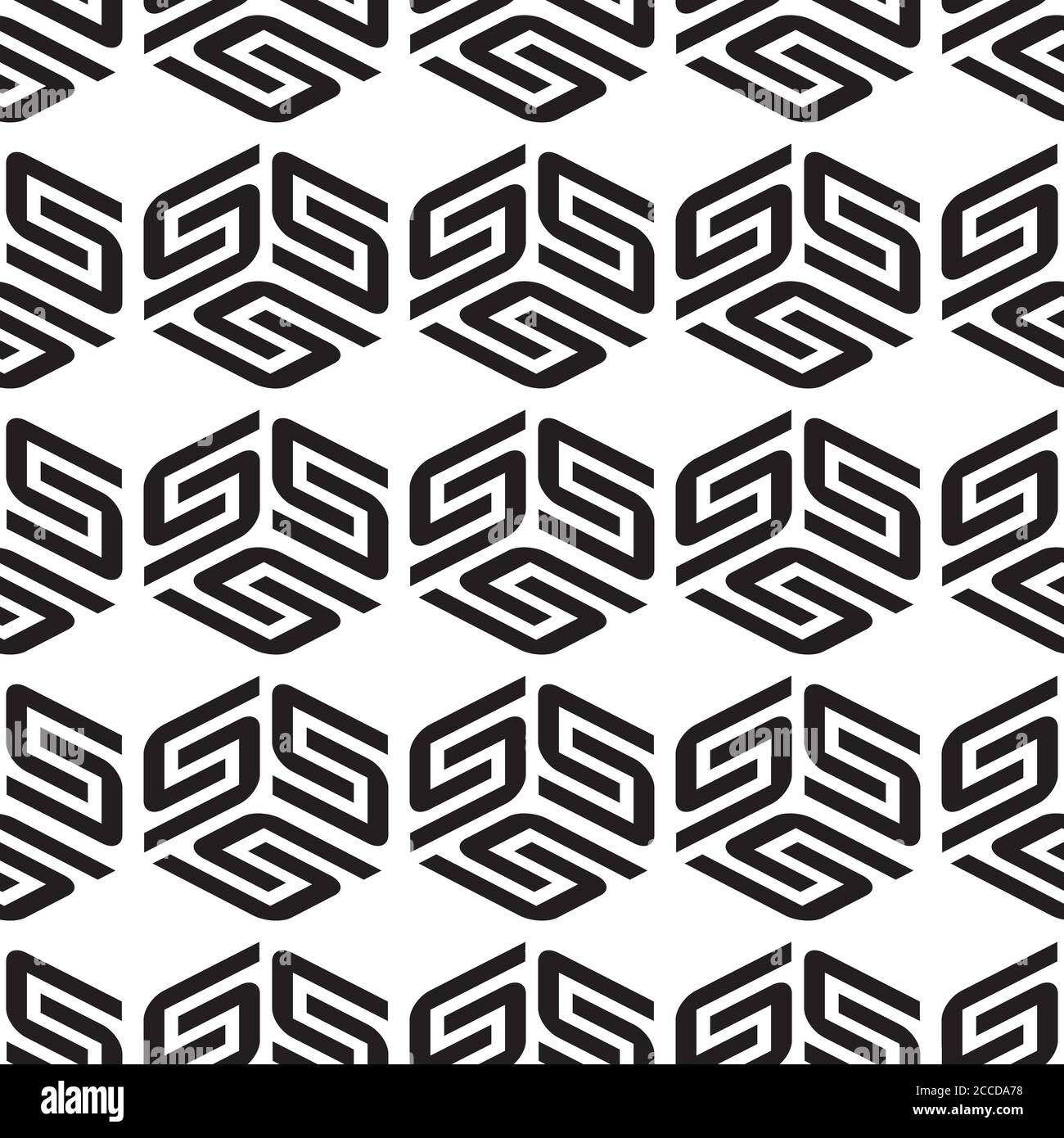 Seamless pattern with black letter S Stock Vector Image & Art - Alamy