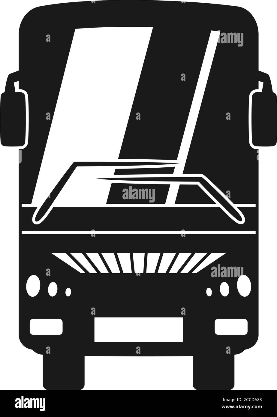 Bus front view Stock Vector Images - Alamy