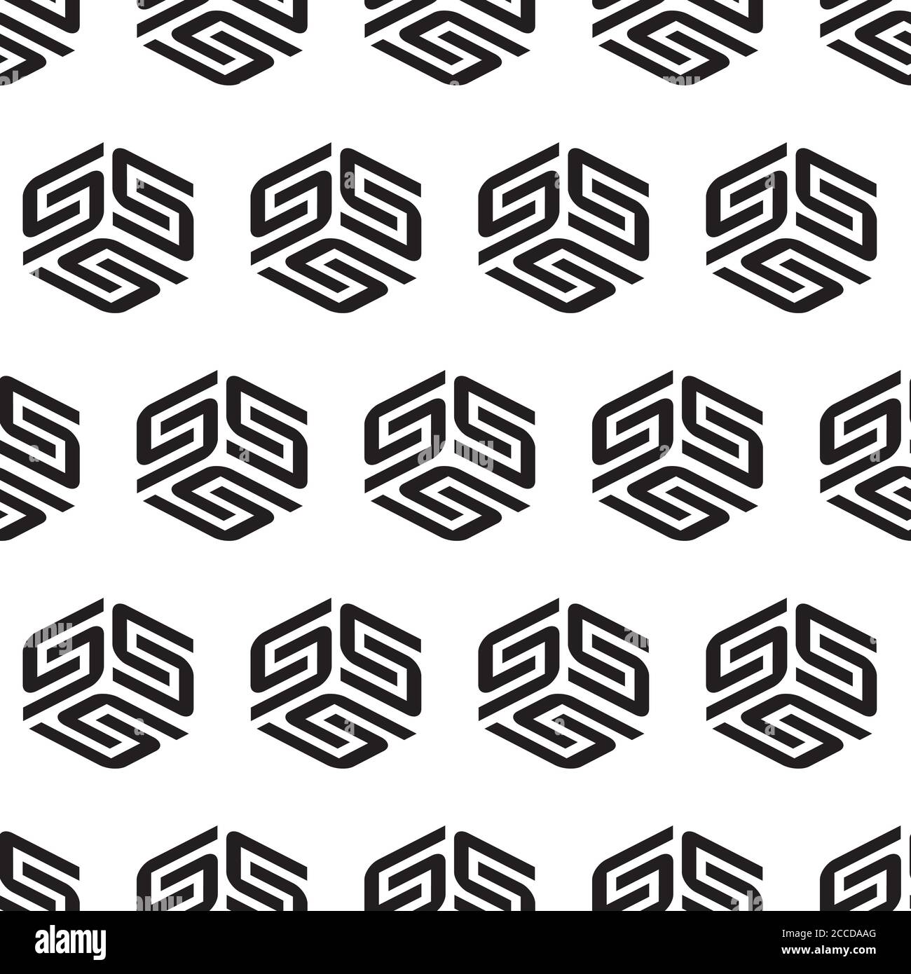 Seamless pattern with black letter S Stock Vector Image & Art - Alamy
