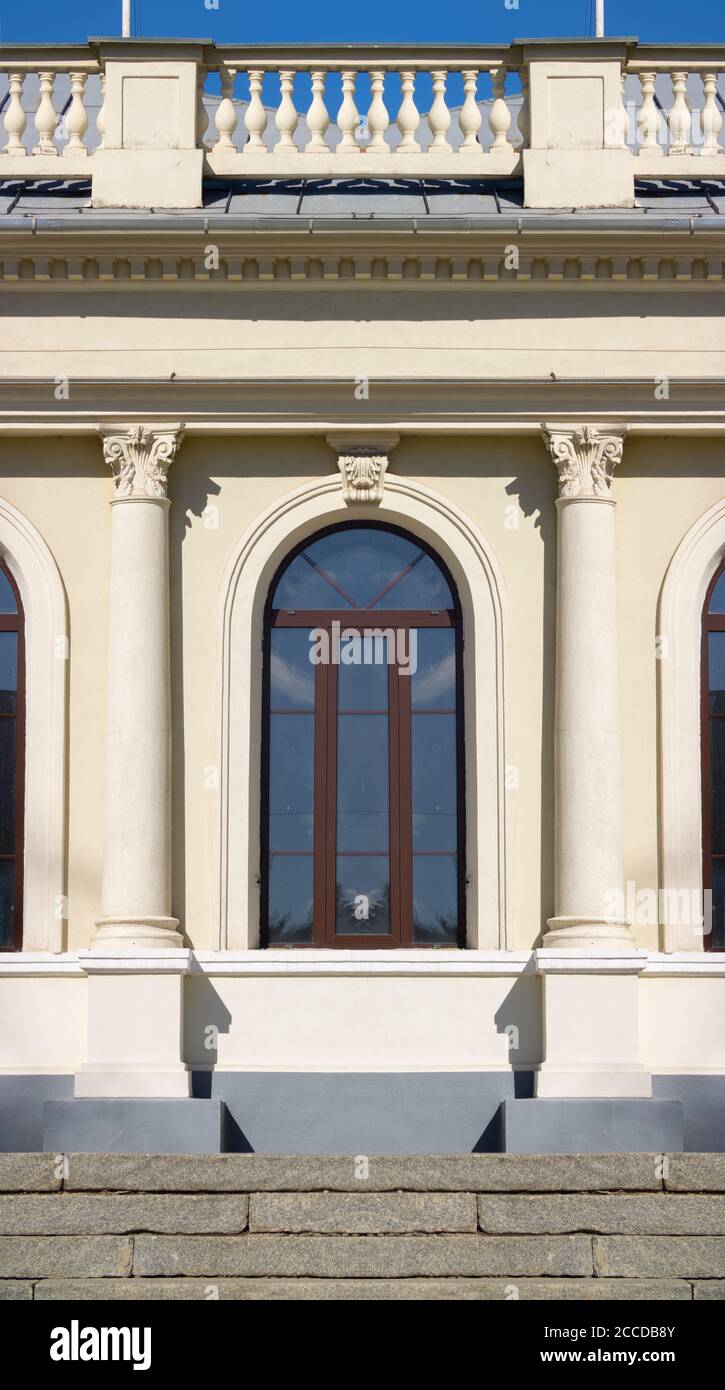 Elements of architecture of buildings, windows texture, arches, frames ...