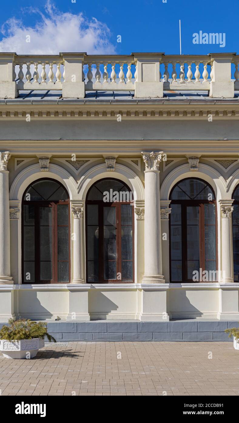 Elements of architecture of buildings, windows texture, arches, frames ...