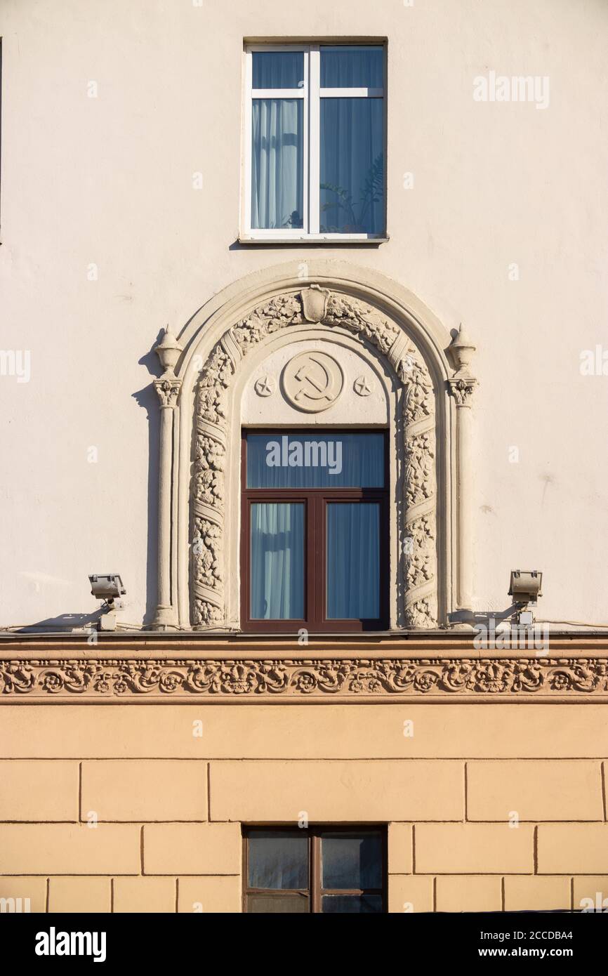 Elements of architecture of buildings, windows texture, arches, frames ...