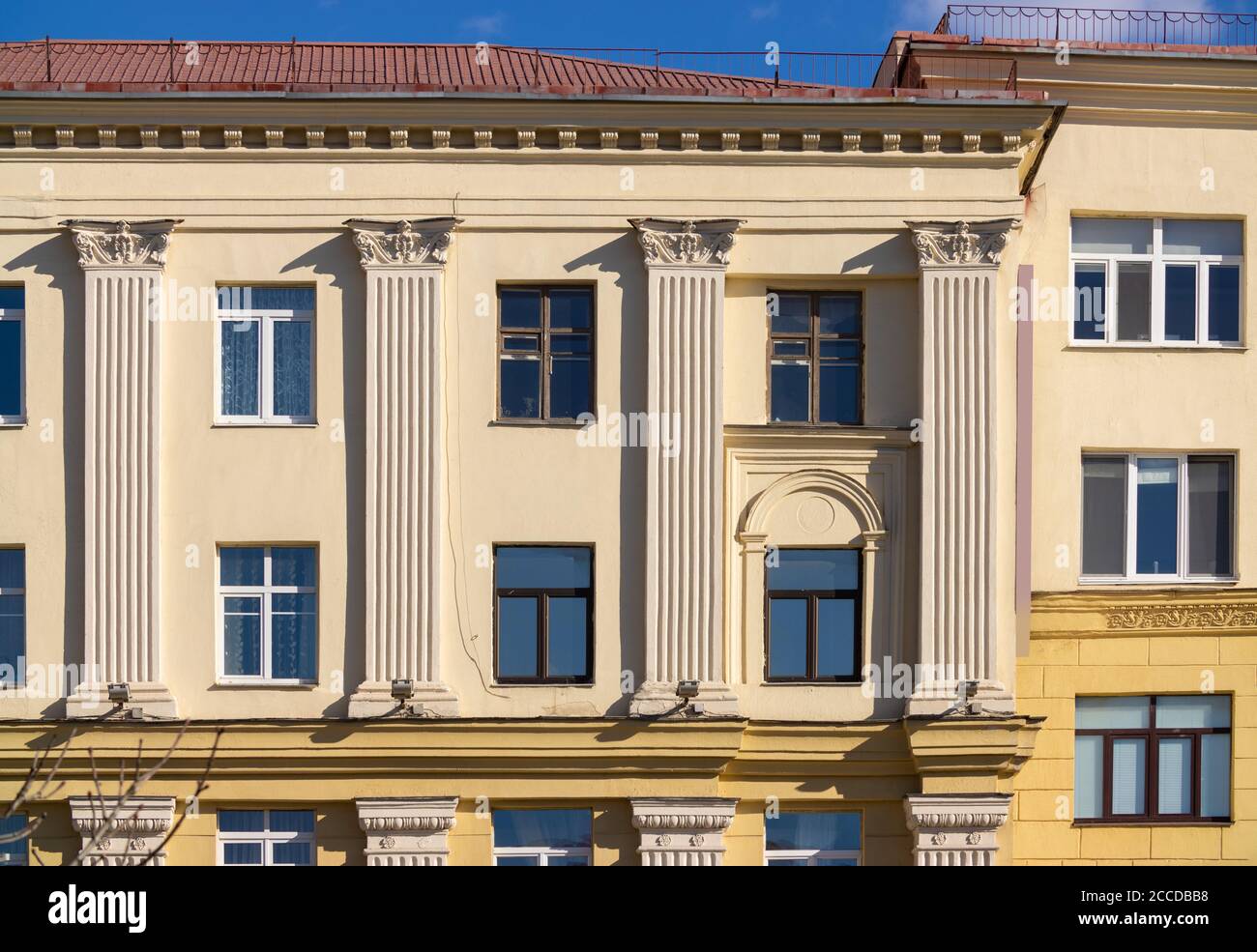 Elements of architecture of buildings, windows texture, arches, frames ...