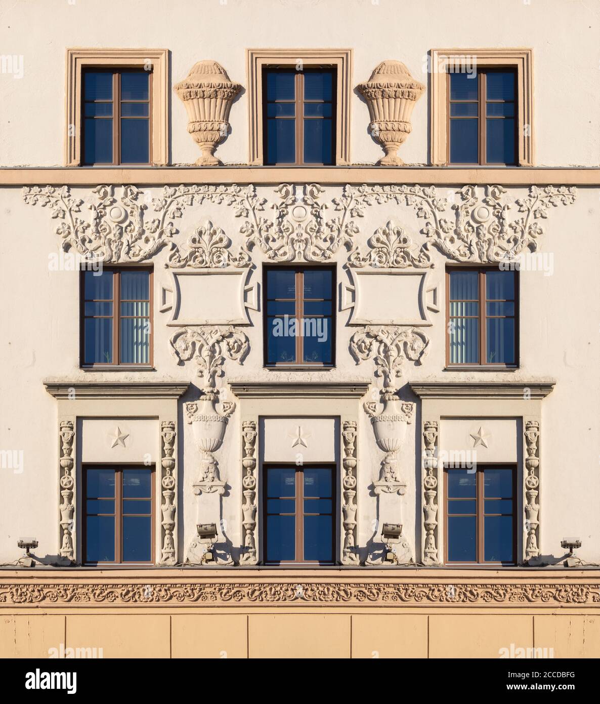 Elements of architecture of buildings, windows texture, arches, frames ...