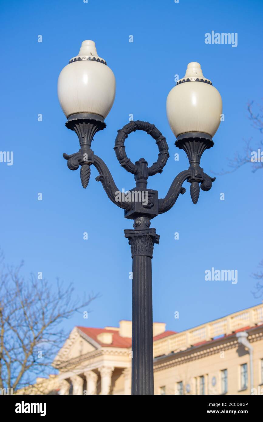 Elements of architectural decorations of buildings wall lights and ...