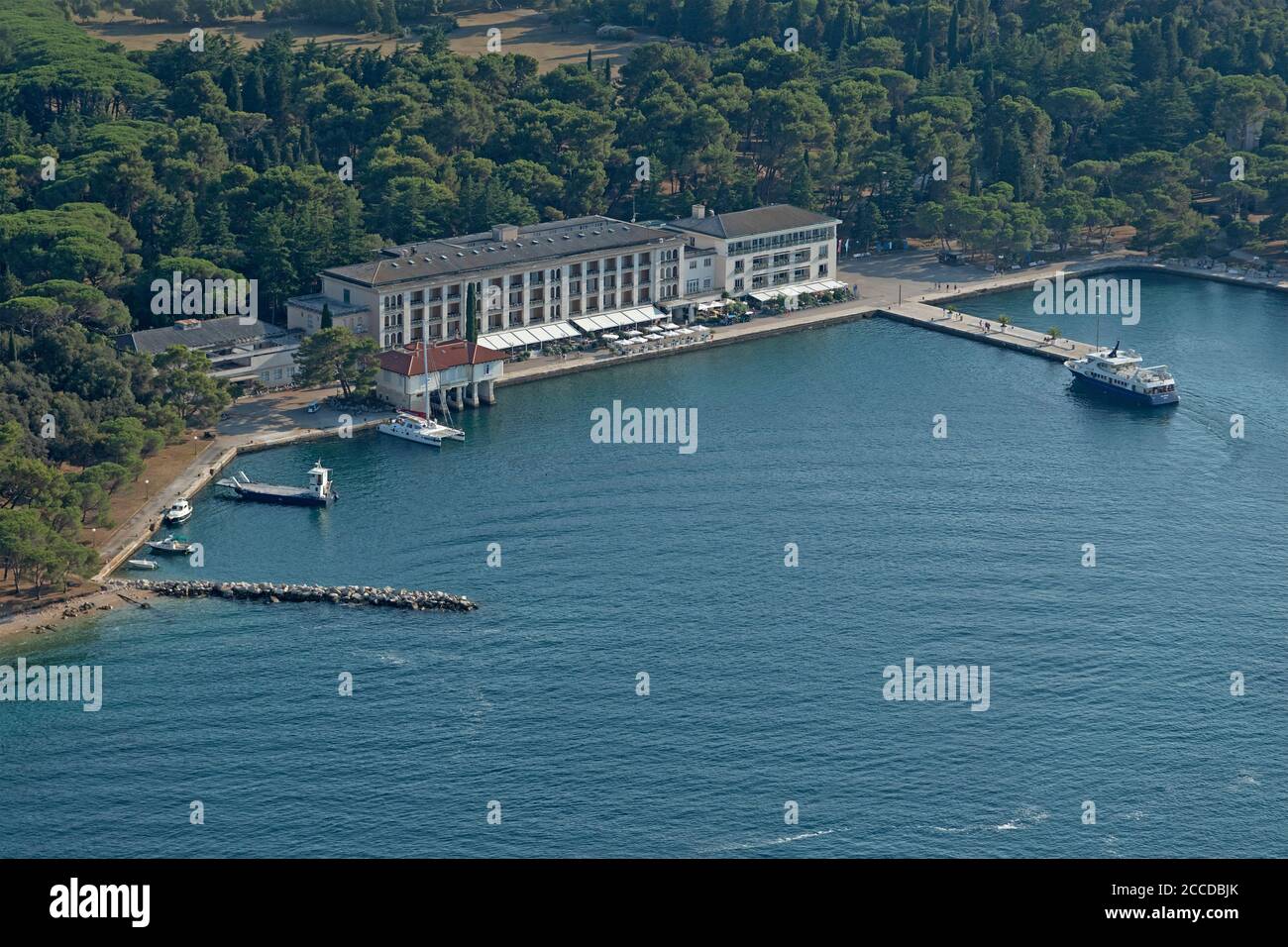 aerial photo, harbour, Brijuni Islands, Istria, Croatia Stock Photo - Alamy
