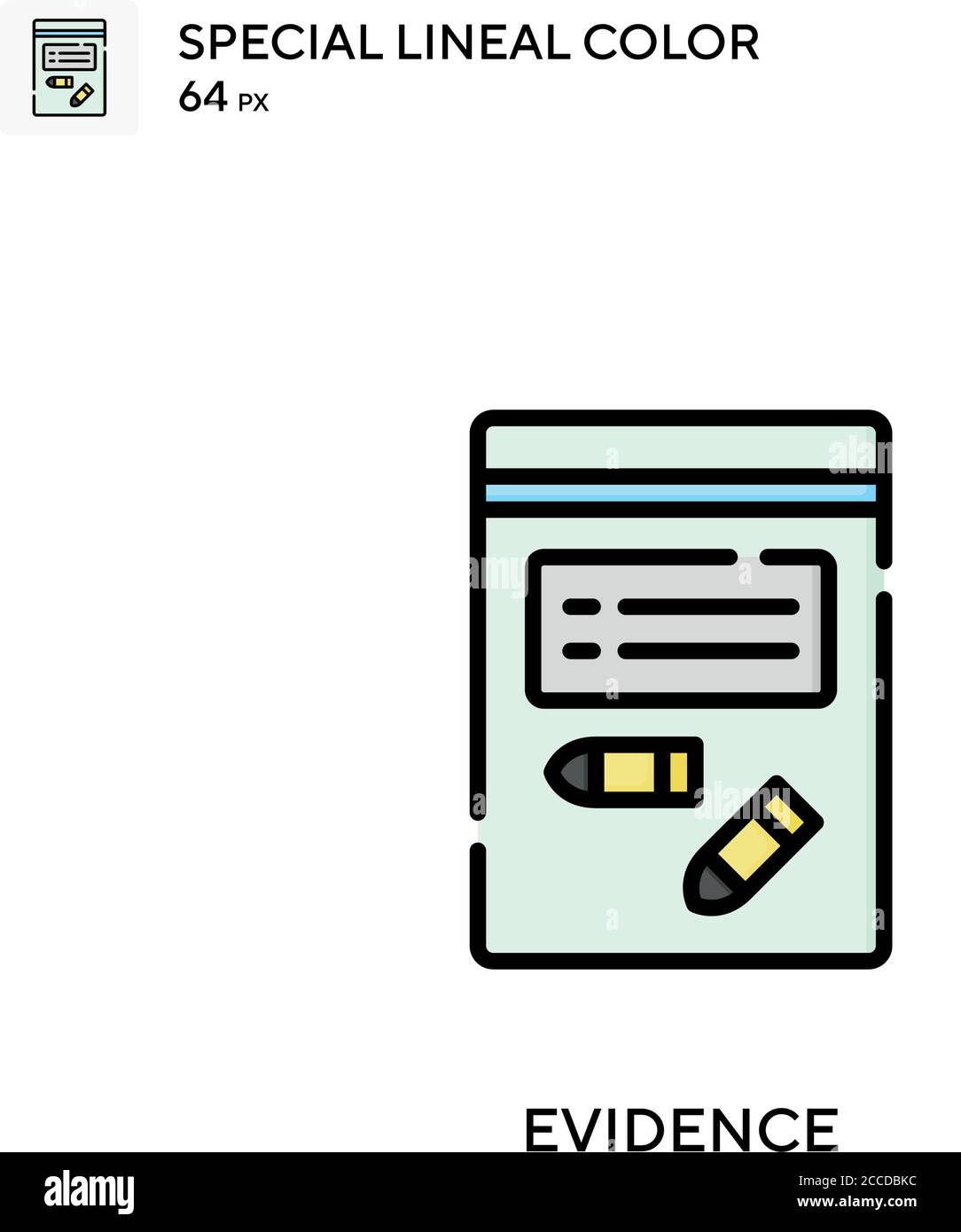Evidence Special lineal color icon. Illustration symbol design template ...