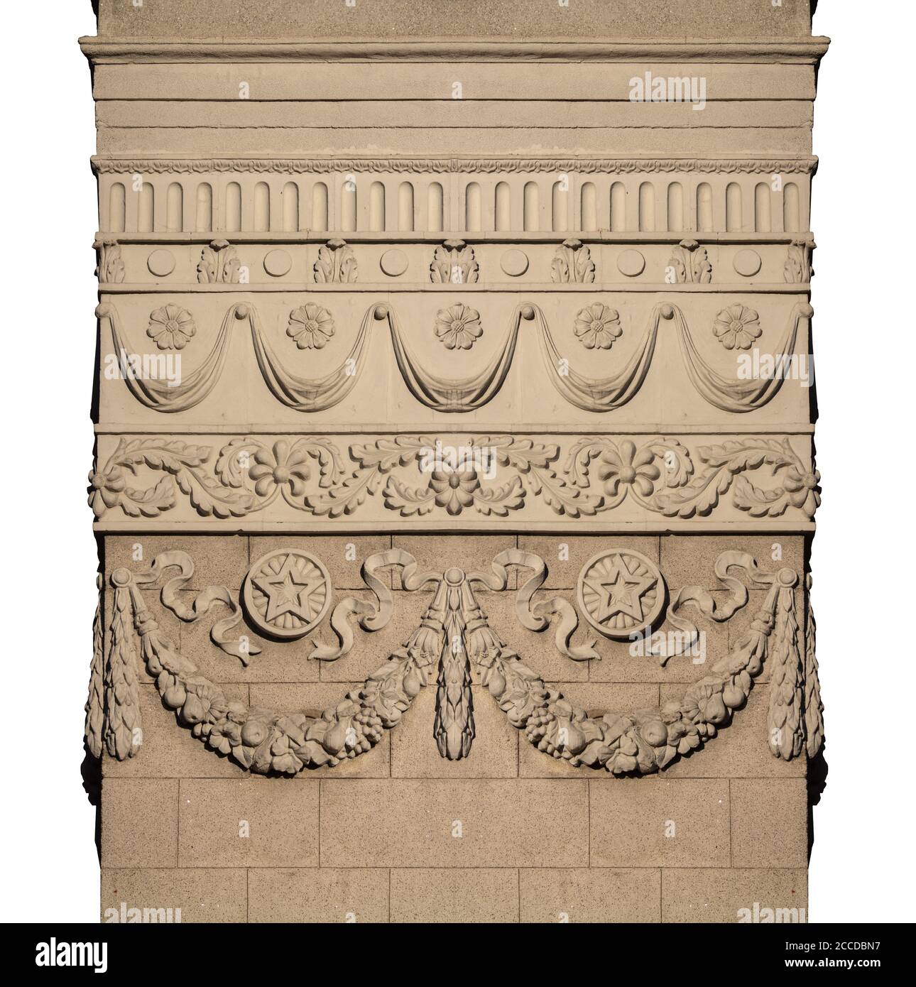 Elements of architectural decoration of buildings, plaster stucco, wall ...