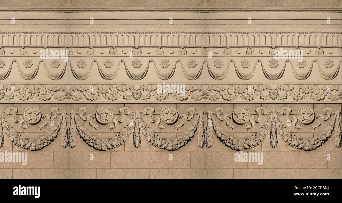 Elements of architectural decoration of buildings, plaster stucco, wall ...