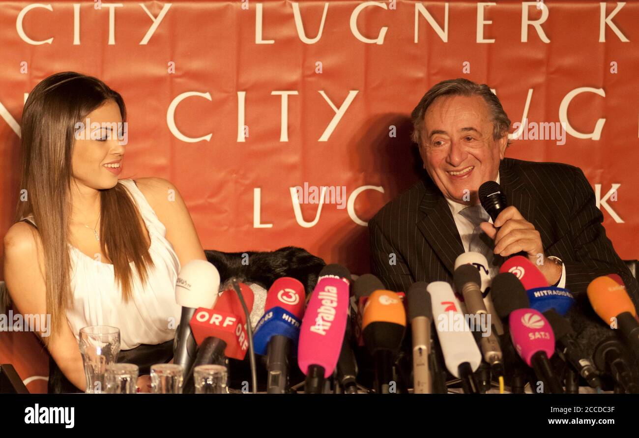 Vienna, Austria. Archive picture March 2nd, 2011. Richard Lugner (R ...