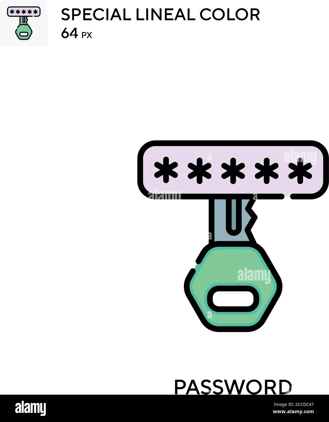 Password Special lineal color icon. Illustration symbol design template ...
