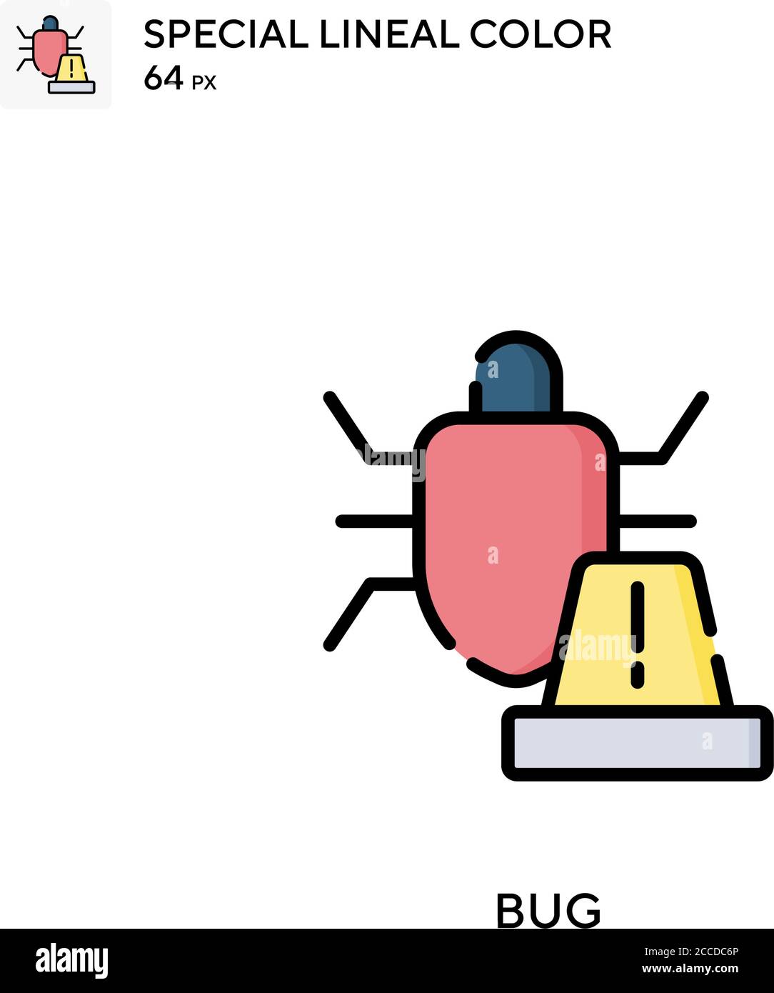 Bug Special lineal color icon. Illustration symbol design template for ...