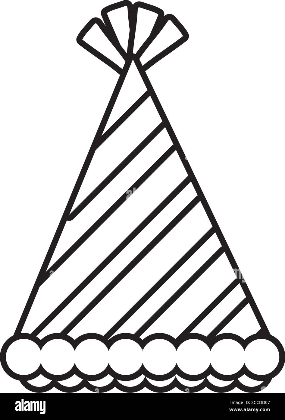 party hat line style icon vector illustration design Stock Vector Image ...