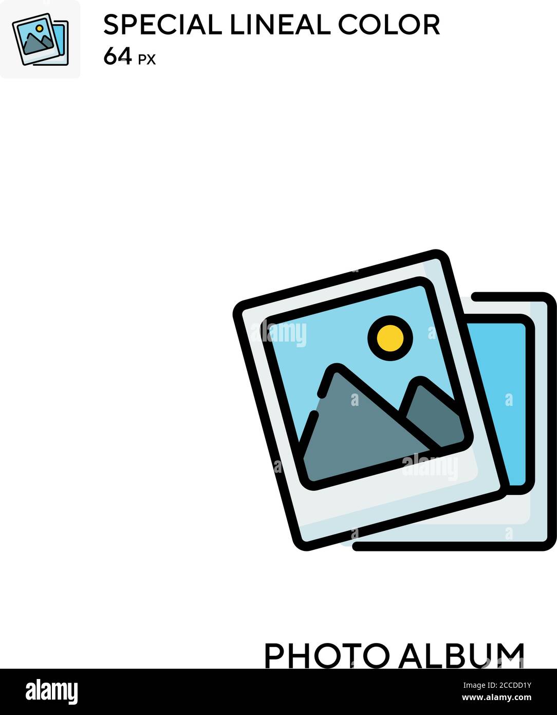 Photo album Special lineal color icon. Illustration symbol design ...