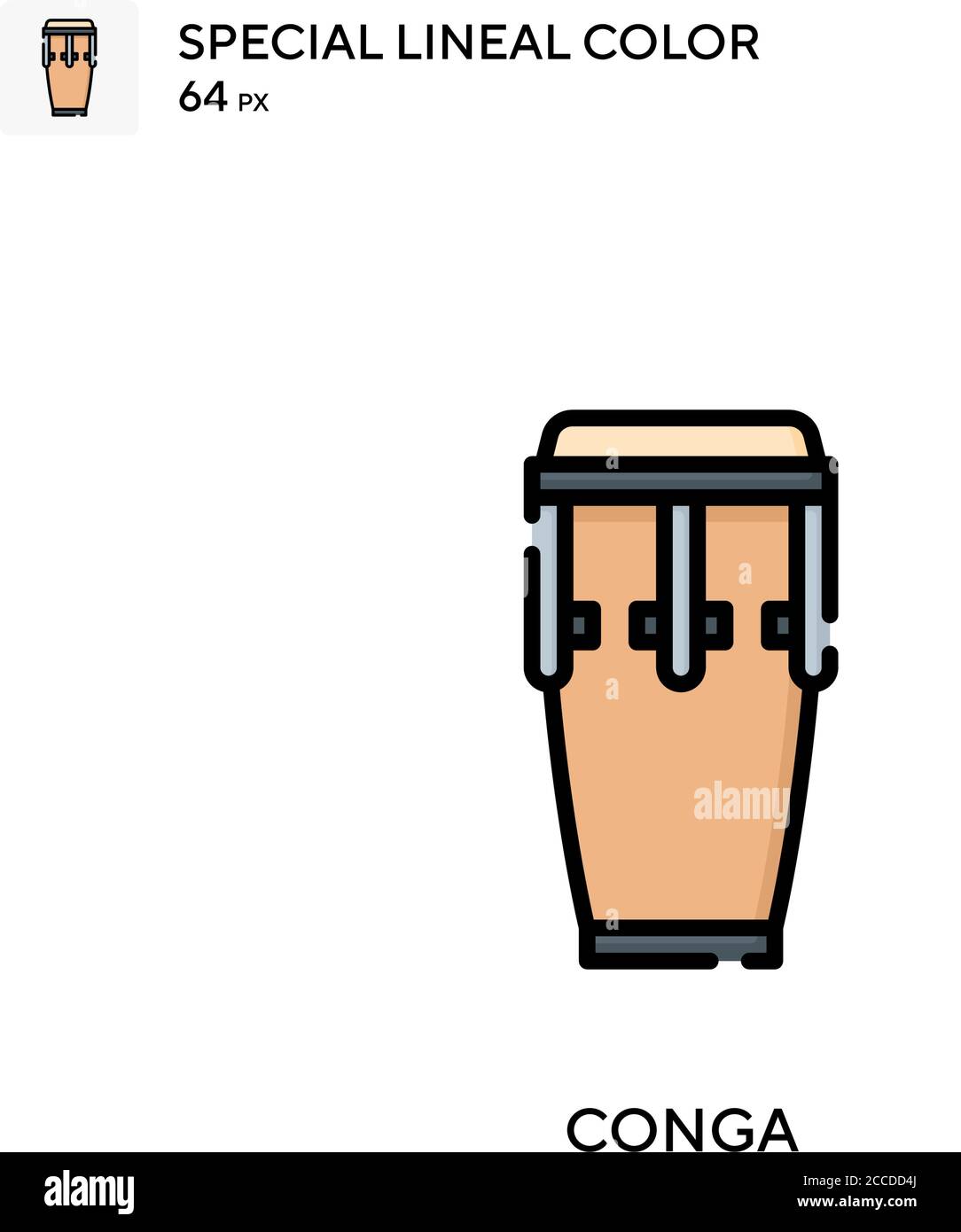Conga Special lineal color icon. Illustration symbol design template ...