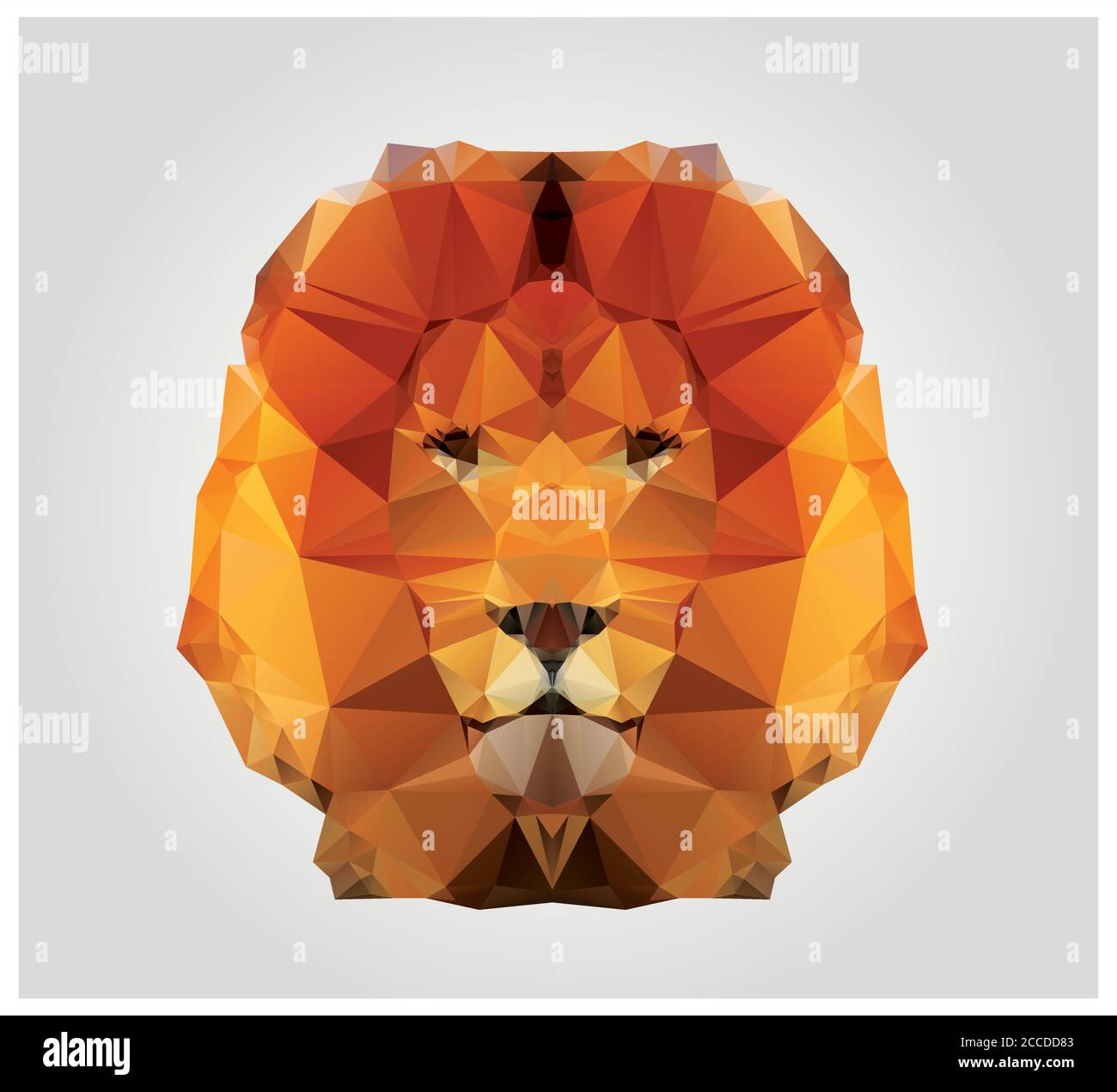 Geometric polygon lion head, triangle pattern Stock Vector Image & Art ...