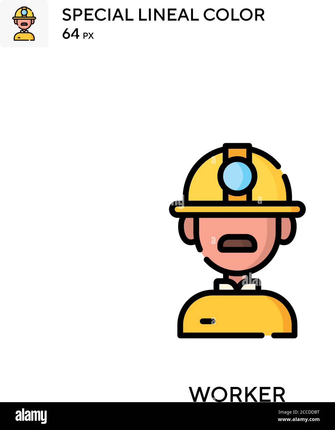 Worker Special lineal color icon. Illustration symbol design template ...