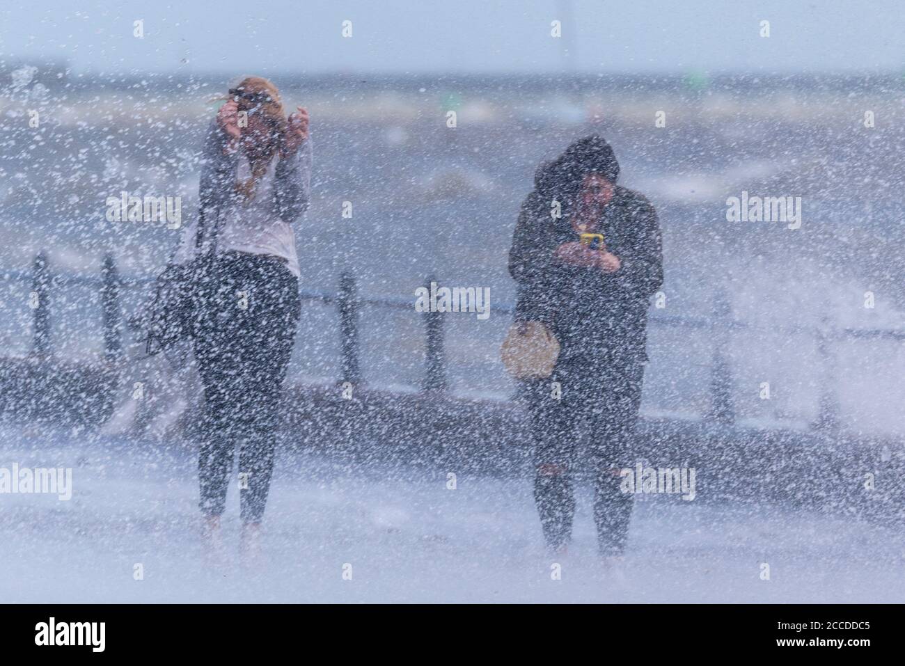 Southend on Sea, Essex, UK. 21st Aug, 2020. The tail end of Storm Ellen ...