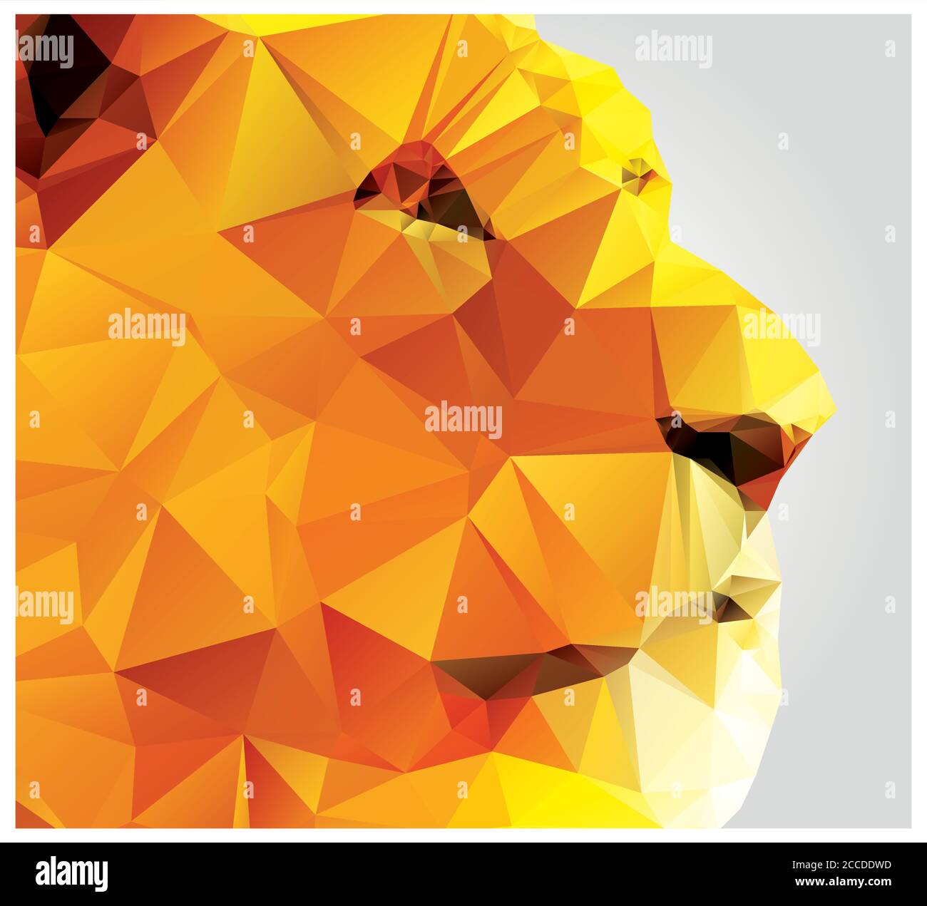 Geometric polygon lion head, triangle pattern Stock Vector Image & Art ...