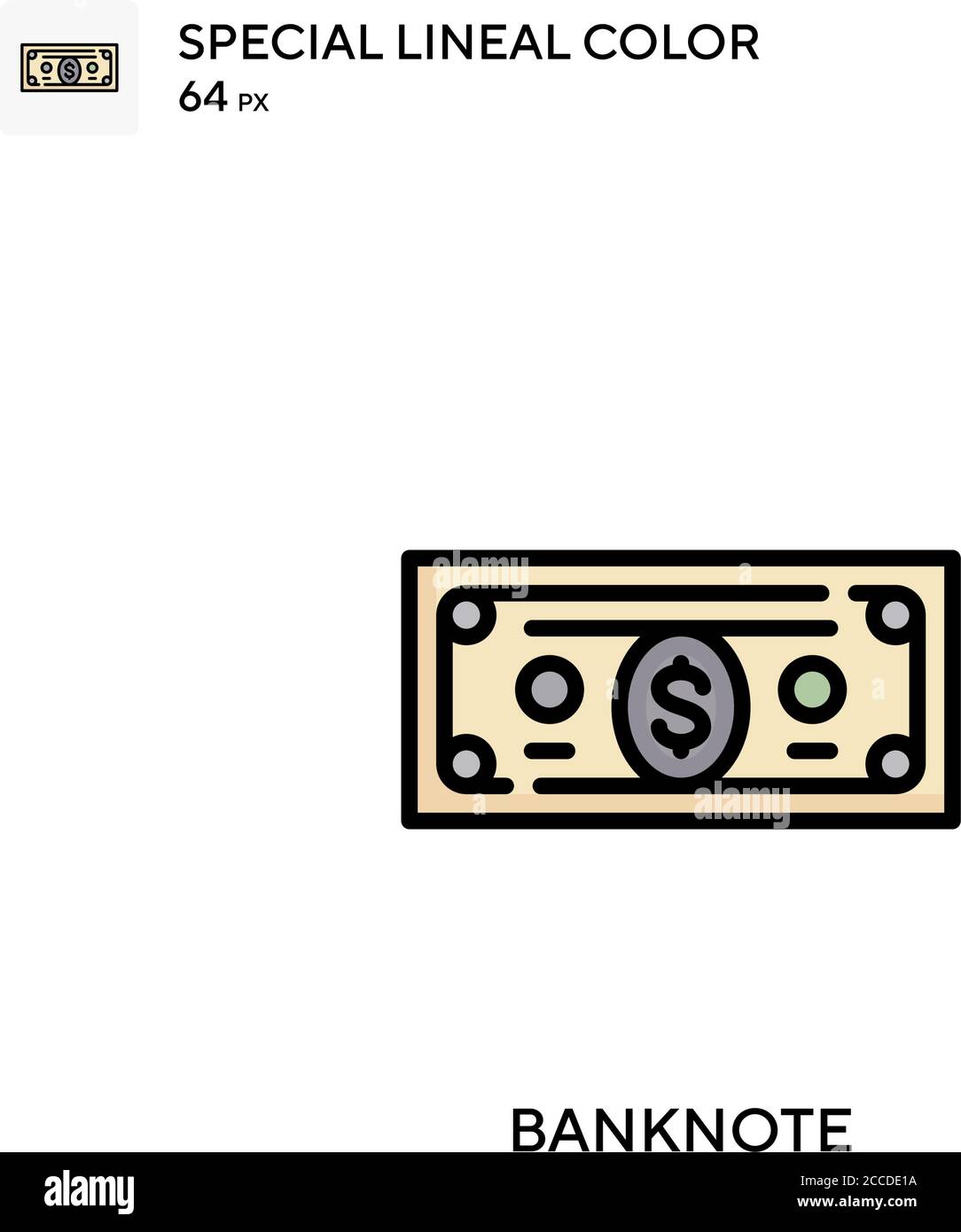 Banknote Special lineal color icon. Illustration symbol design template ...