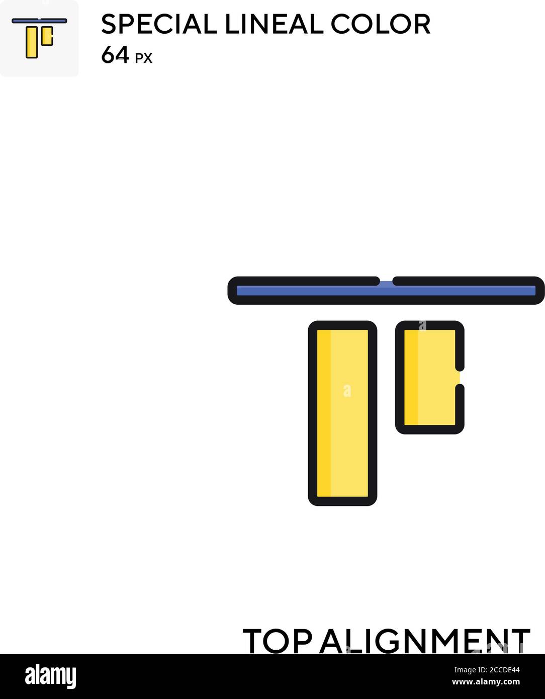 Top alignment Special lineal color icon. Illustration symbol design ...