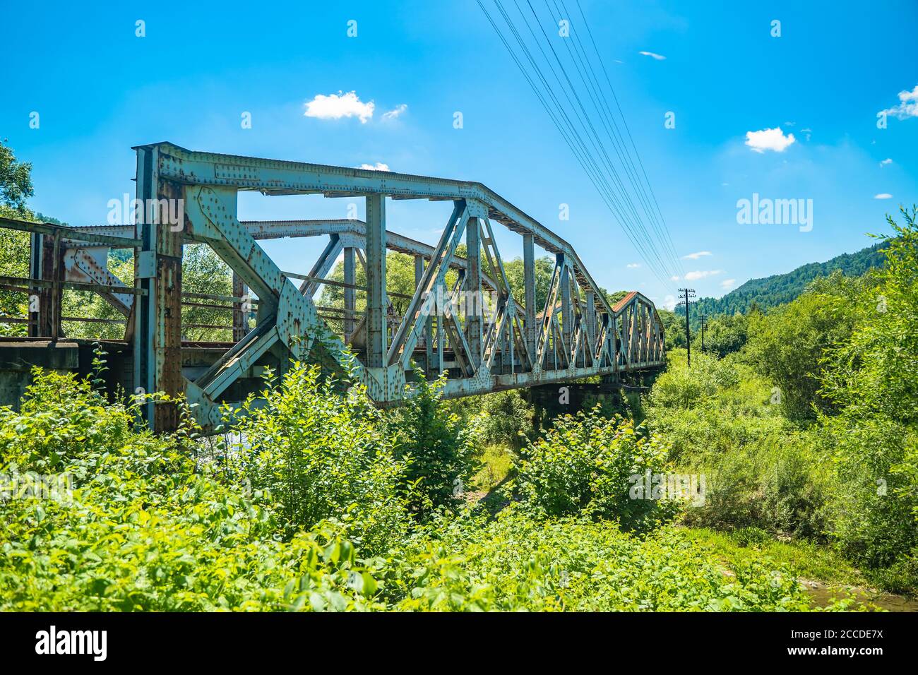 Old vintage historic railway railroad bridge architecture ...