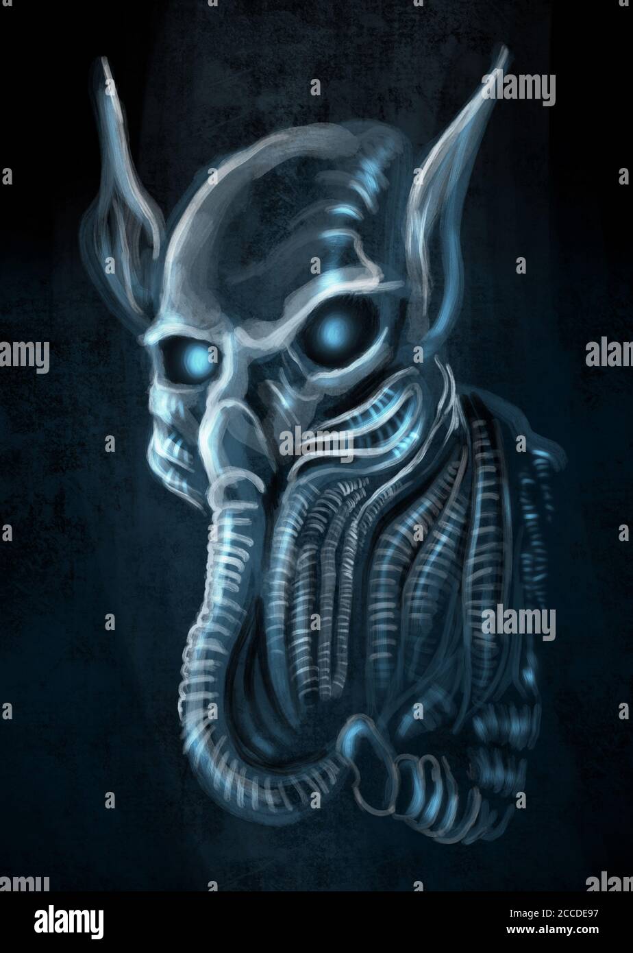 Steampunk alien horror Stock Photo - Alamy