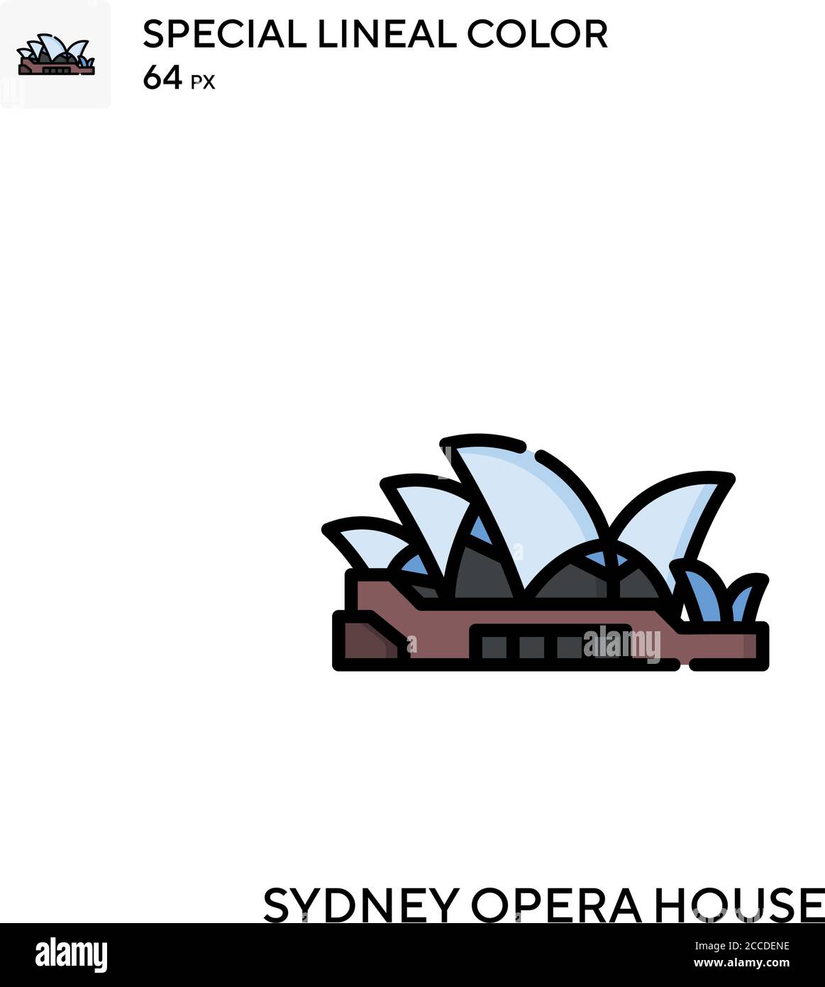 Sydney opera house Special lineal color icon. Illustration symbol ...