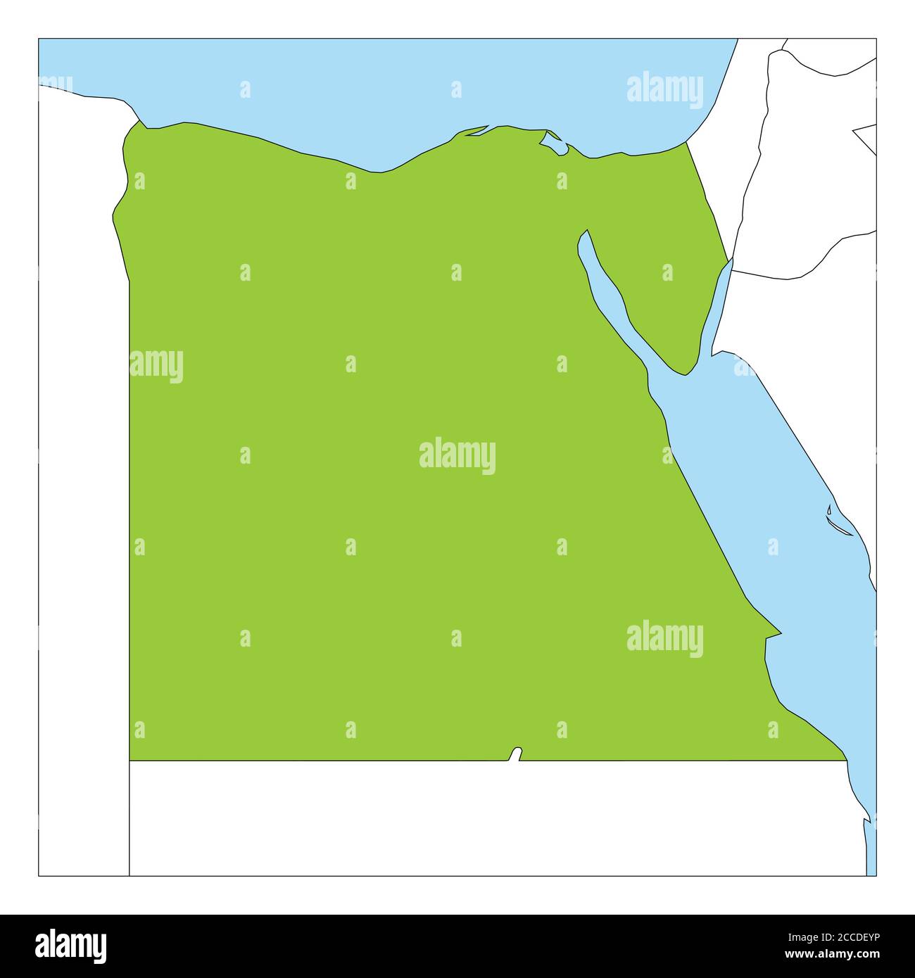 egypt map with neighbouring countries