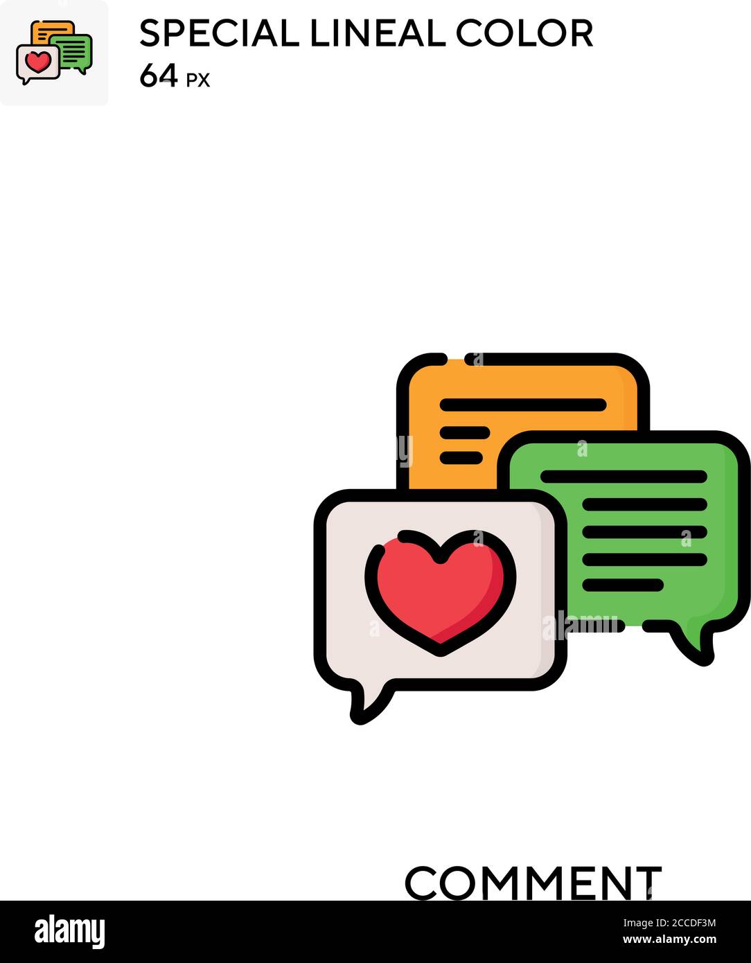 Comment Special lineal color icon. Illustration symbol design template ...